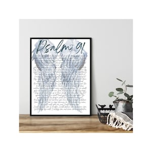 Psalm 91 Art for Wall Christian Psalm 91 Digital Download Art Work. - Etsy