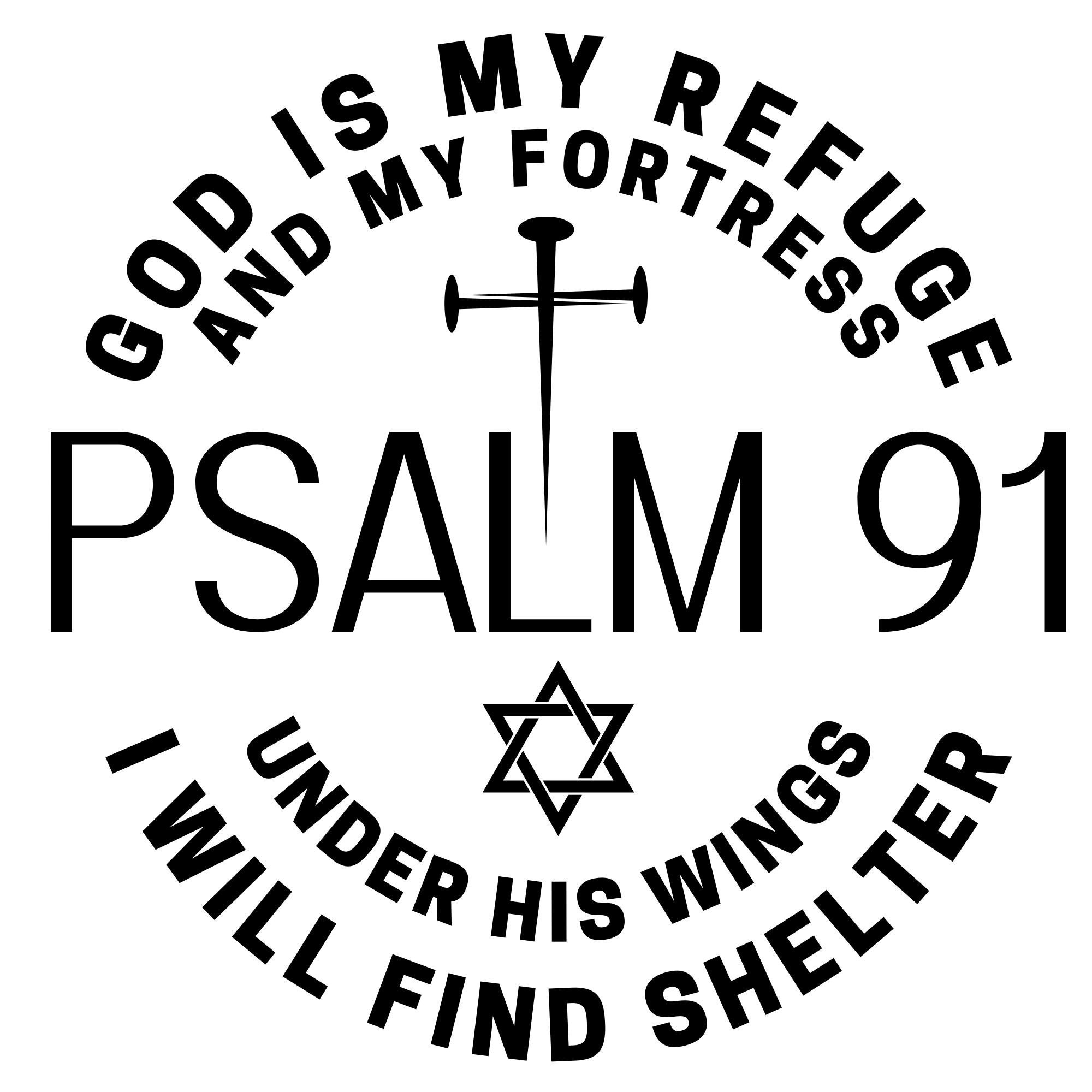 Psalm 91 SVG Digital Cut File With Star of David Israel - Etsy