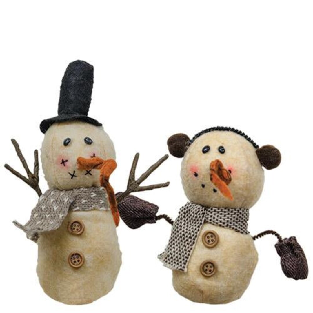 Snowman Plush Ornament 2 Count Assortment - Etsy