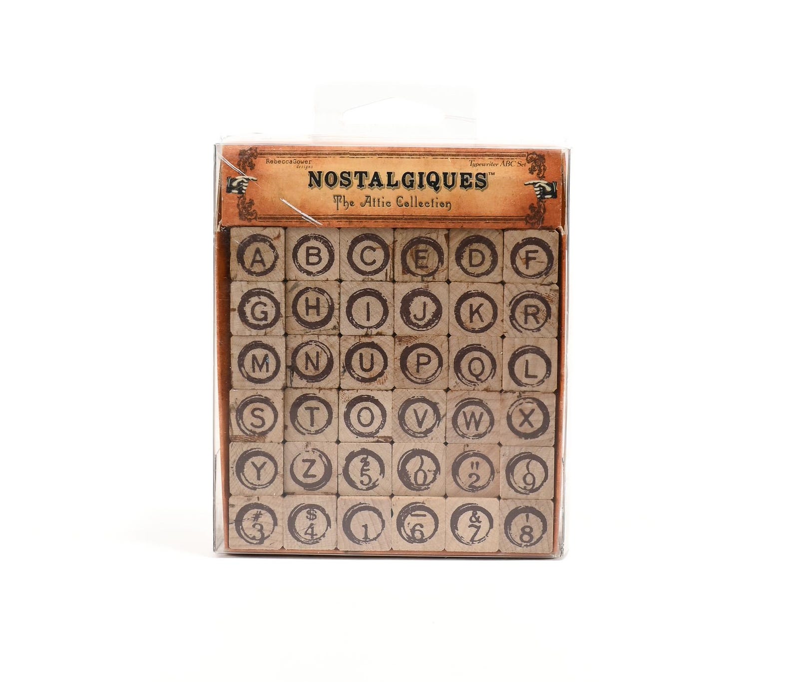 Vintage NOSTALGIQUES "the Attic Collection" Typewriter ABC Stamp Set - Etsy