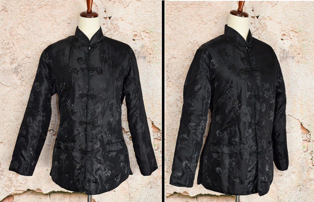 Vintage Lucky Star Chinese Cheongsam Qipao Black Jacket XL - Etsy