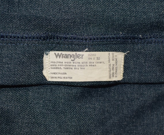 Vintage Men's 70s Blue WRANGLER Western Polyester USA… - Gem