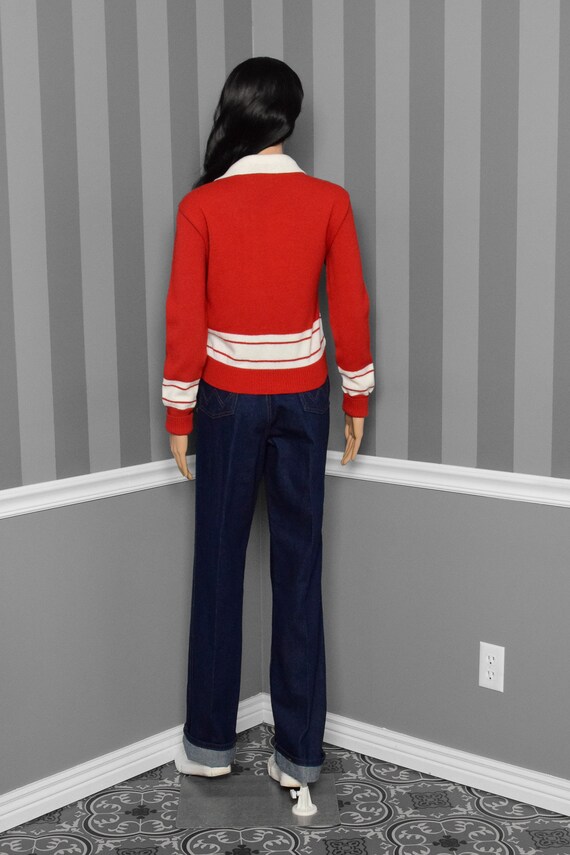 Women's Vintage 50's Dehen Official Red Varsity Strip… - Gem