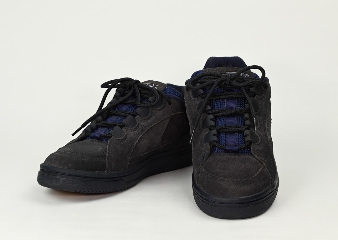 In Box - Vintage Black & Blue Suede DUFFS SKATEBOARDING "lando" Fat ...