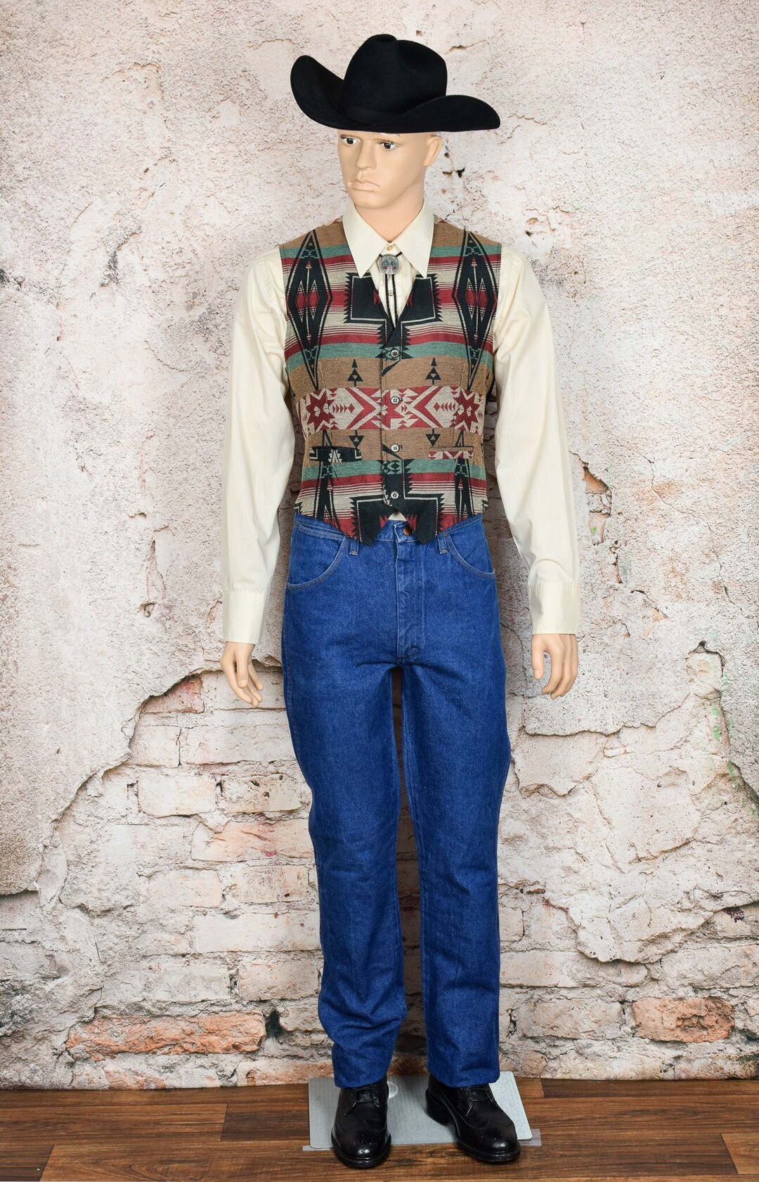 Vintage Men's 70s Native American Tradition by Allen Wah Western ...