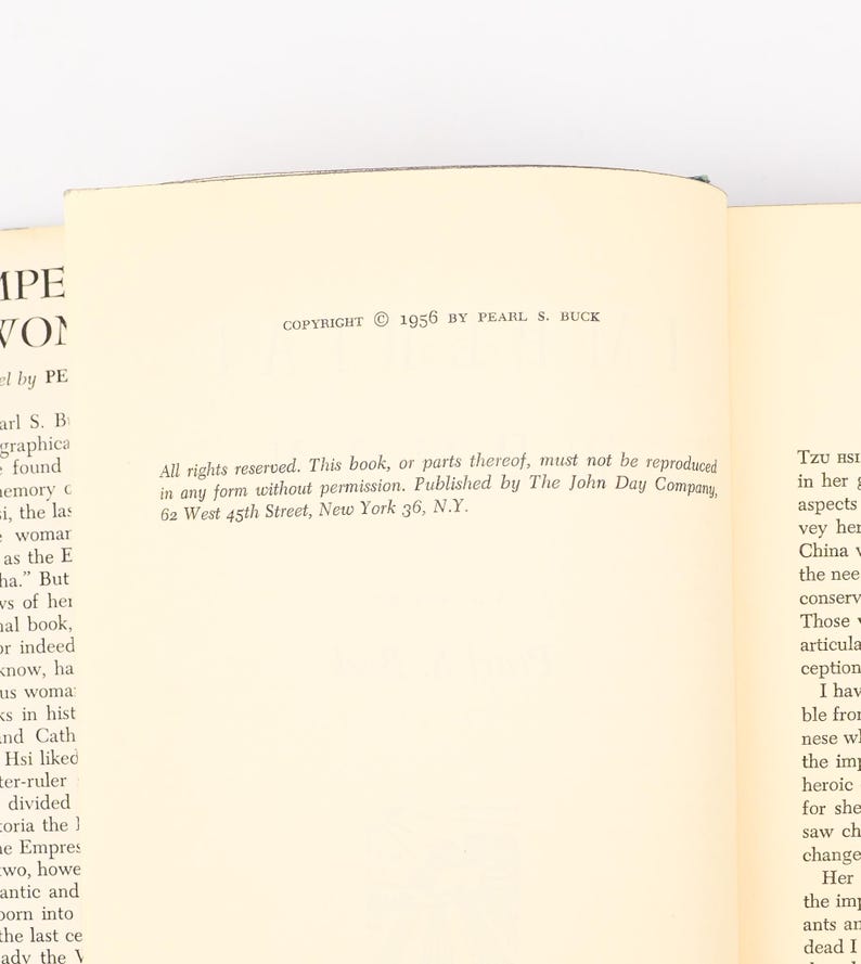 1956 Book Club Edition - IMPERIAL WOMAN - Pearl S. Buck - Hardback Book ...