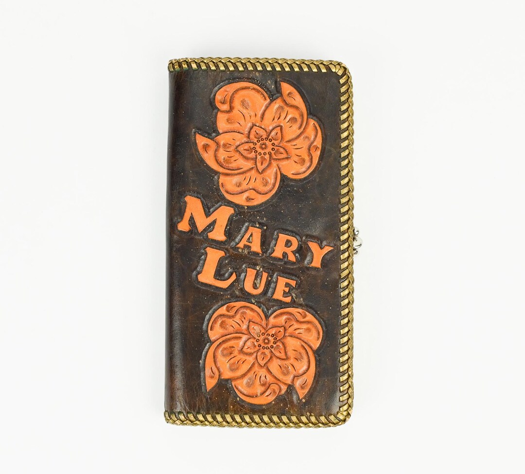 Vintage Women's 70s/80s Brown Leather "mary Lue" Floral Tooled Western ...