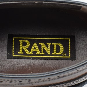 Men's Vintage Rand Brown Textured Leather Wingtip Oxford Dress Shoes ...