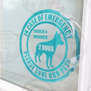 Save Our Pets Window Decal Emergency Sticker in Case of Emergency ...