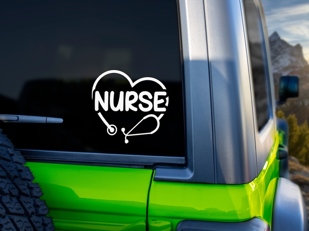 Nurse | Decal | Registered Nurse | Nurse Decal | Nurse Heart Decal | RN ...