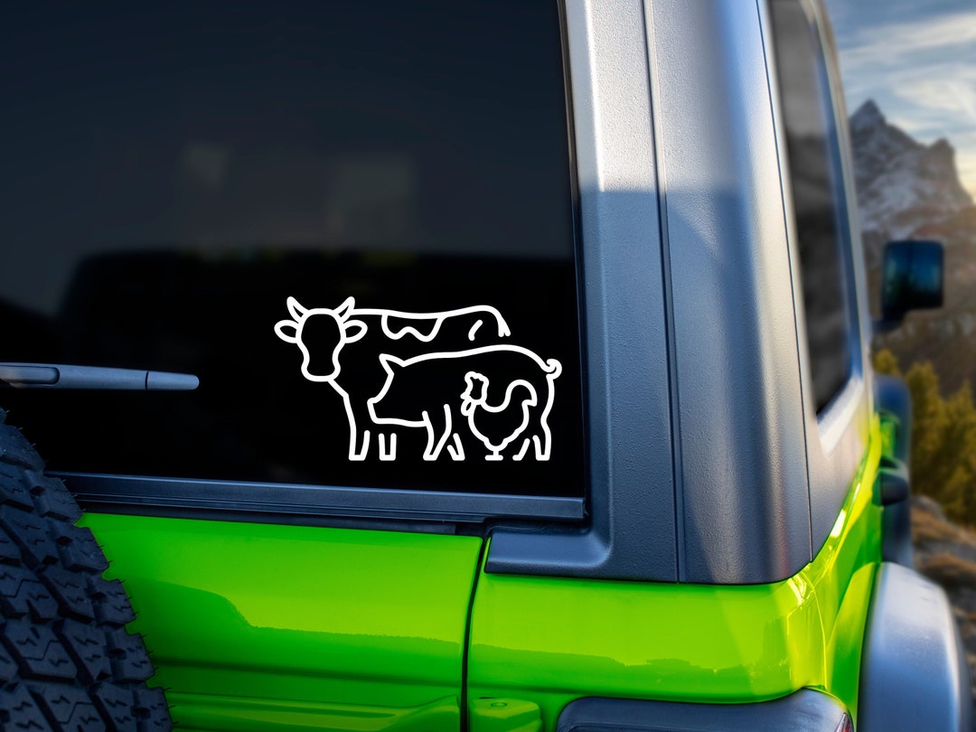 Farm Decal | Farm Sticker | Farmer Decal | Farm Animal Decal | Cow ...