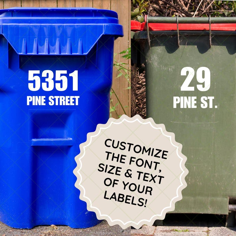 Trash Can Decal - Etsy