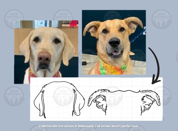 Custom Dog Decal Custom Dog Ear Decal Dog Ear Decal Car - Etsy