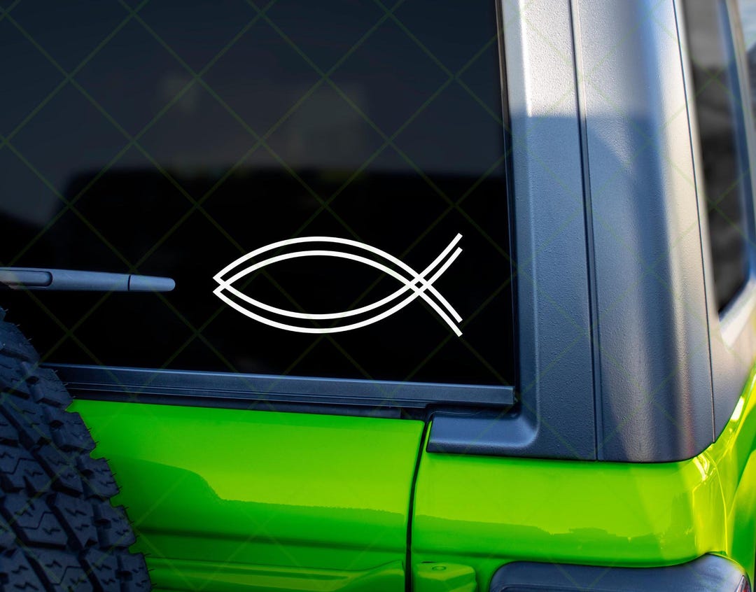 Ichthys Ichthus Religious Car Decal Vinyl Decal Jesus Fish Gift for Him ...