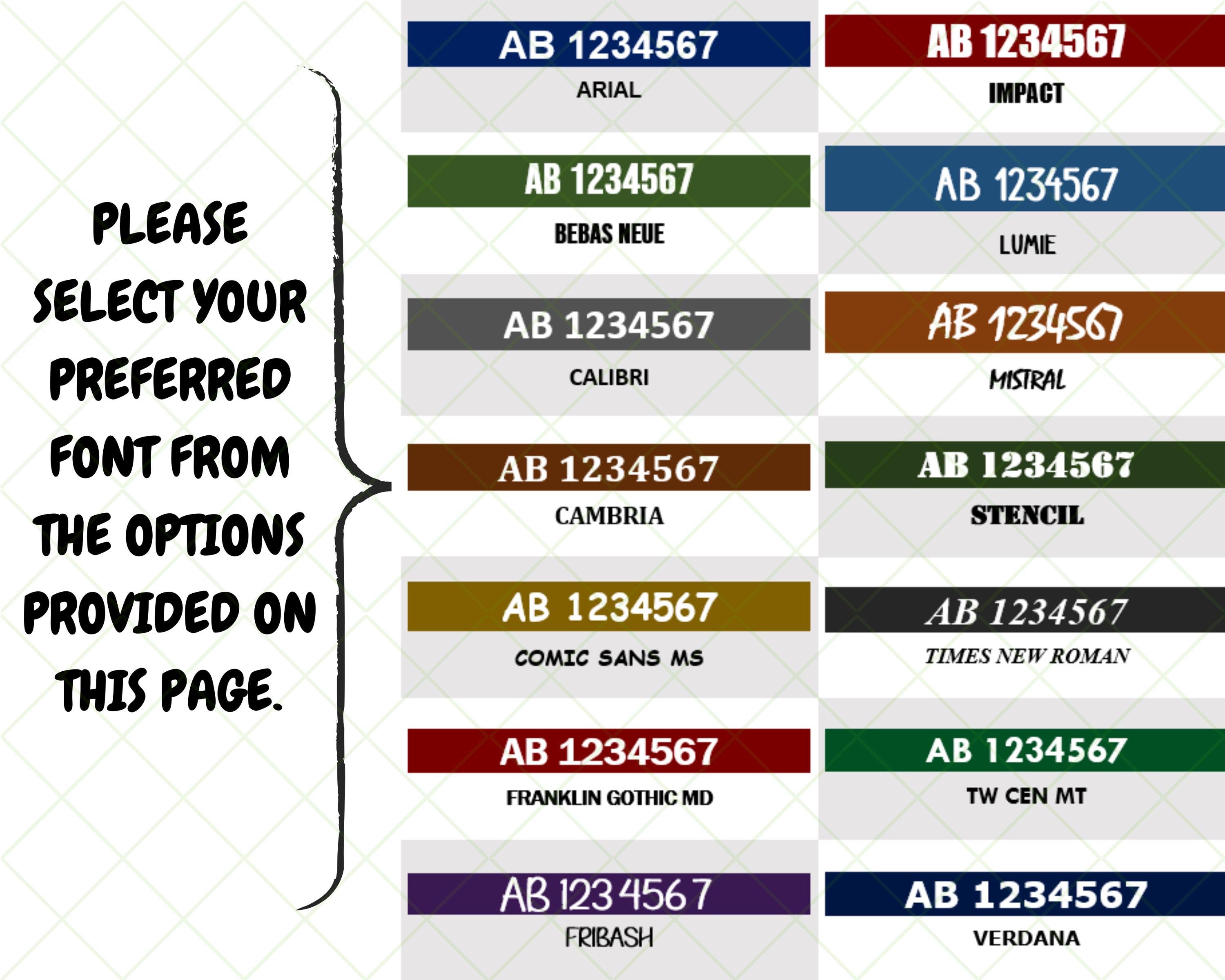 Boat Registration Number Sticker | Boat License Number Decal | Custom ...