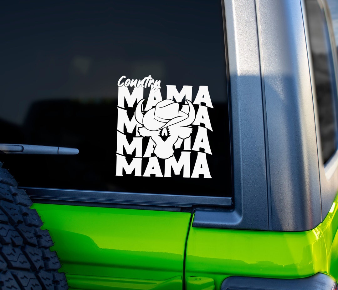 COUNTRY MAMA | Decal | Cowgirl Hat | Mama Car Decal | Car Decal | Vinyl ...