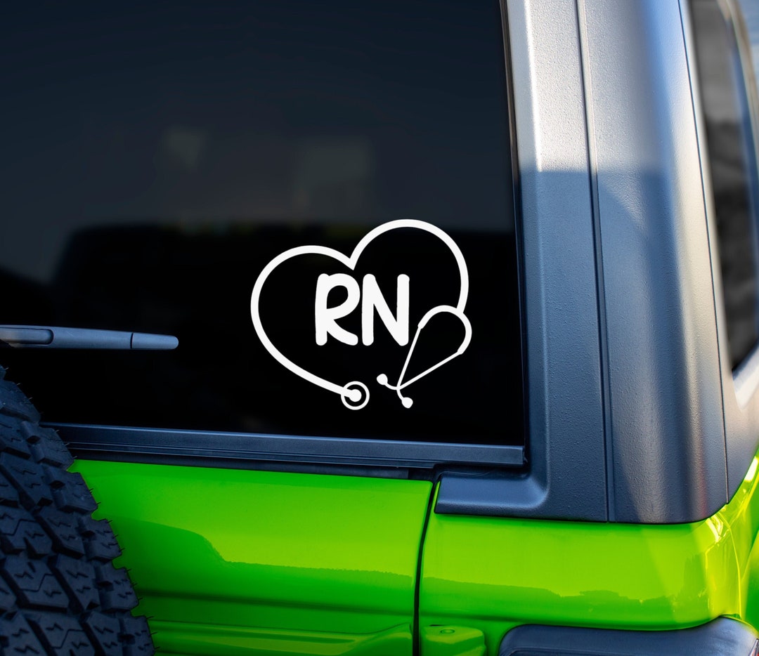 Nurse | Decal | Registered Nurse | Nurse Decal | Nurse Heart Decal | RN ...
