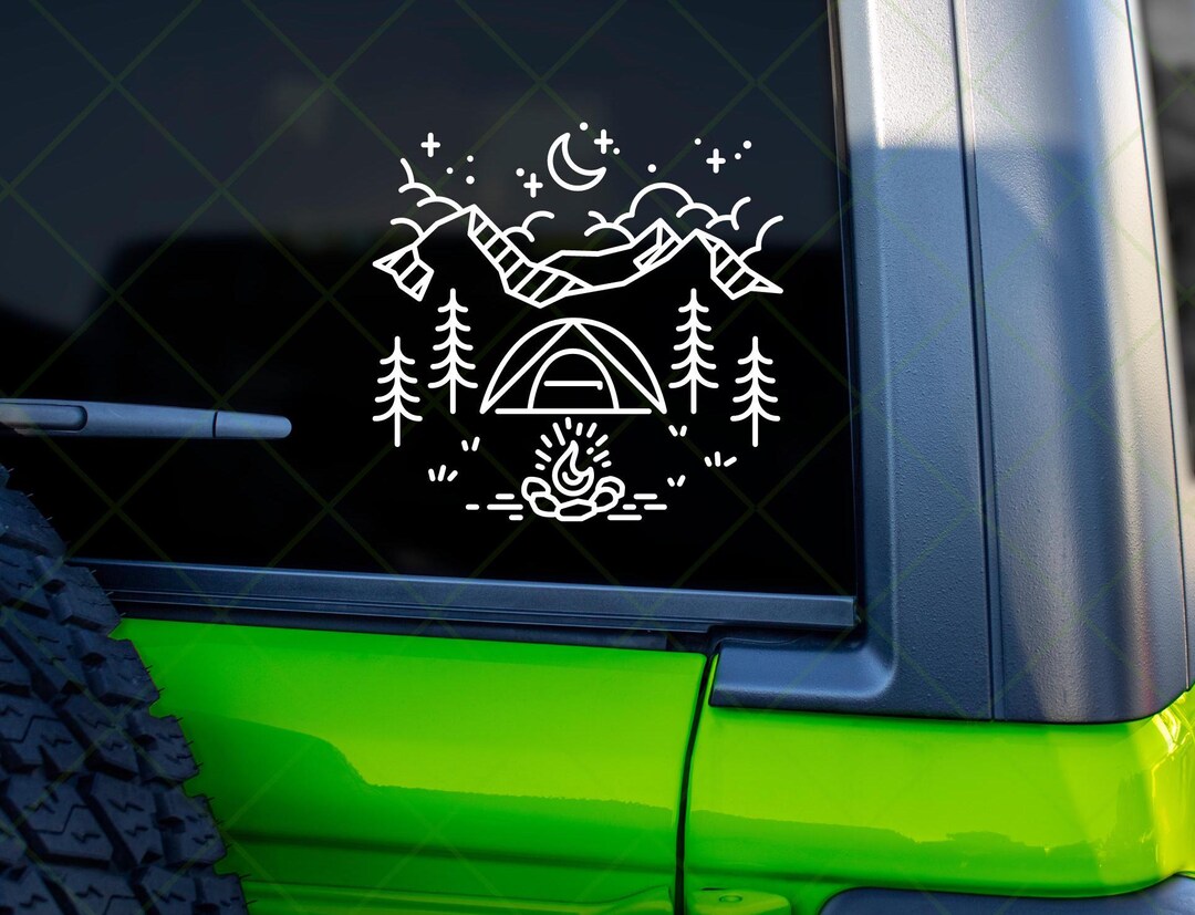 Camping Decal | Outdoors Decal | Camp Decal | Tent Decal | Car Decal ...