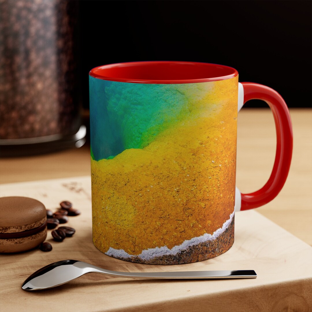 Yellowstone National Park Mug, Morning Glory Pool, Ceramic Coffee Cup ...