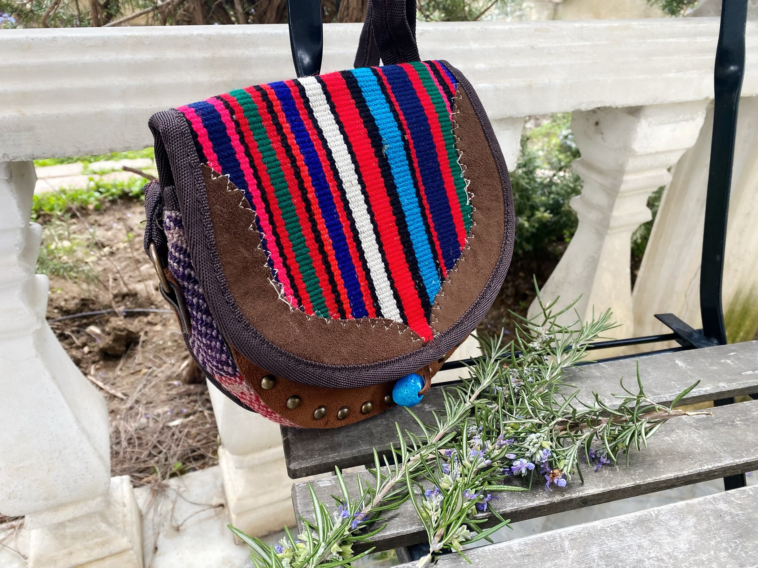Handwoven Rug Bag Pattern Wool Carpet Bag, Designer Tote Kilim Bag ...