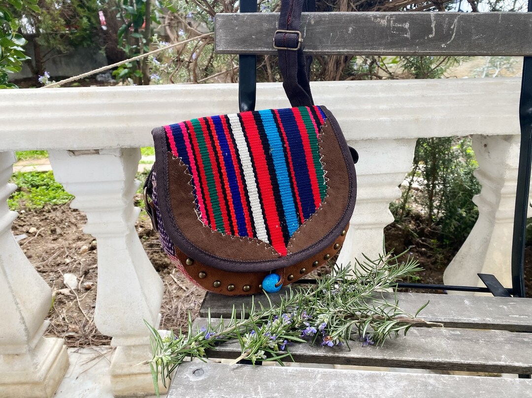 Handwoven Rug Bag Pattern Wool Carpet Bag, Designer Tote Kilim Bag ...