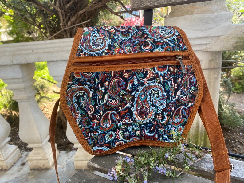 Blue Wool Kilim Bag, Traditional Style Shoulder Bag, Turkish Carpet Bag ...