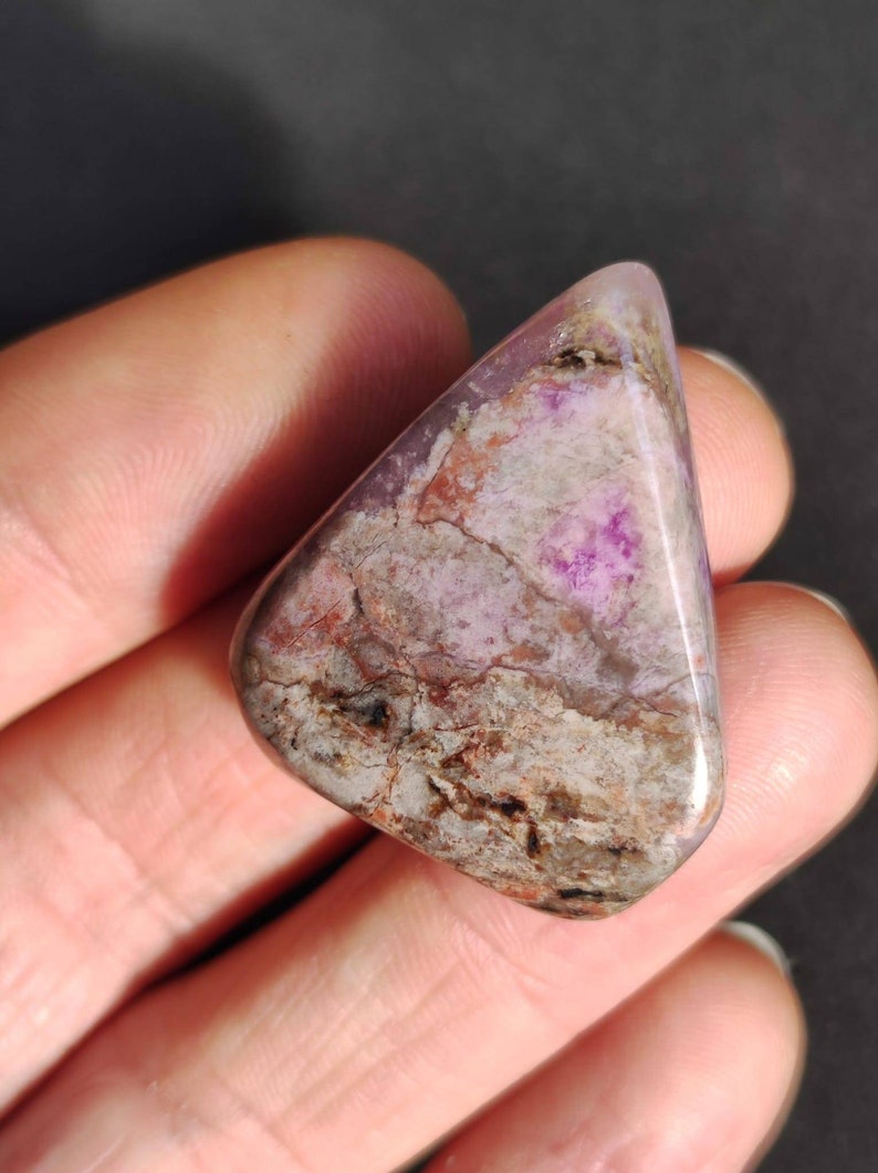 A Sugilite Sugilite Drum Stone Purple Gemstone 100% Real - Etsy