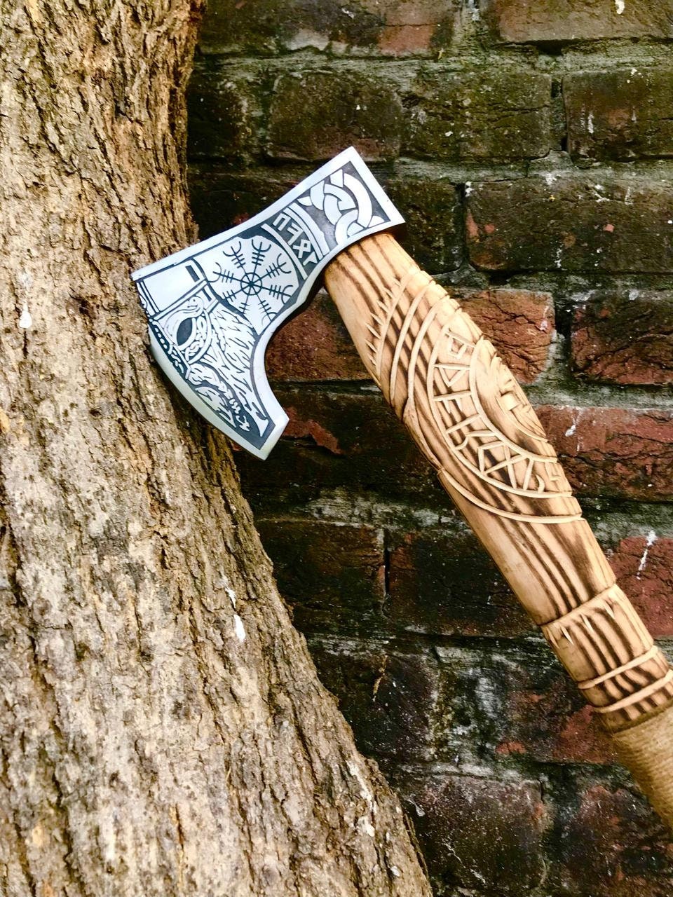 Viking Axe of Ragnar Lothbrok, RAGNAR VIKING AXE, Forged Camping Axe ...