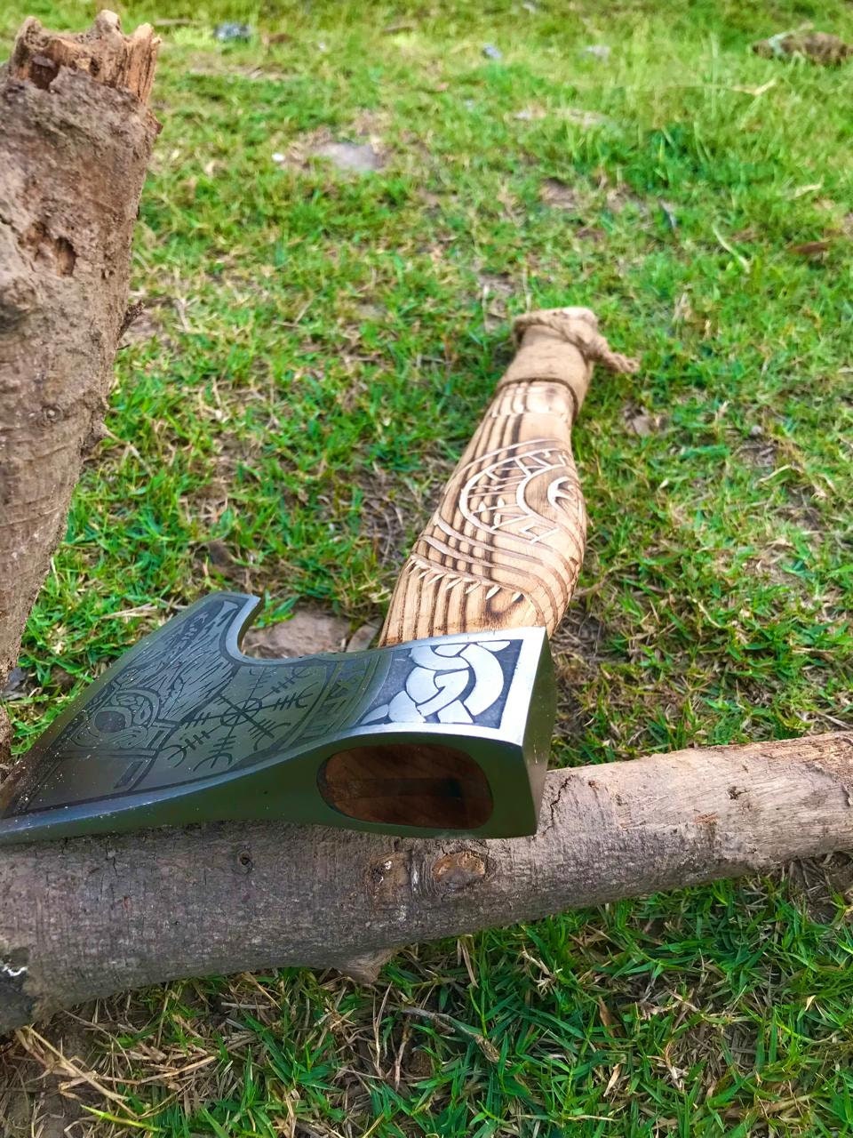 Viking Axe of Ragnar Lothbrok, RAGNAR VIKING AXE, Forged Camping Axe ...