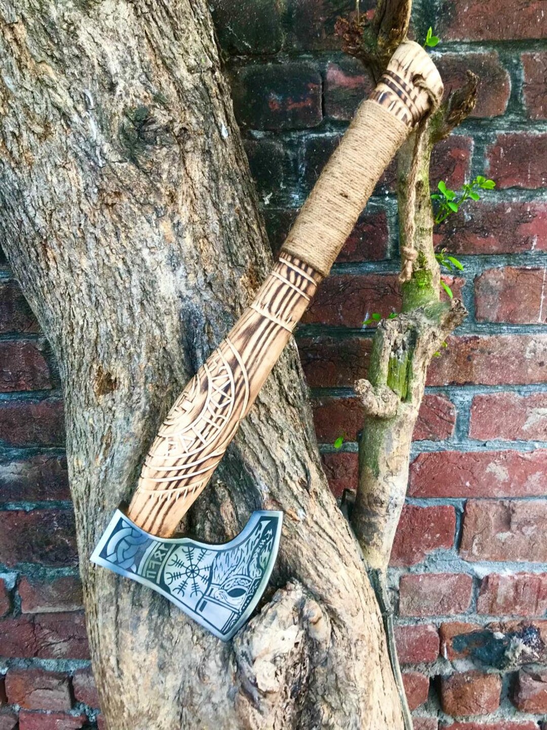 Viking Axe of Ragnar Lothbrok, RAGNAR VIKING AXE, Forged Camping Axe ...