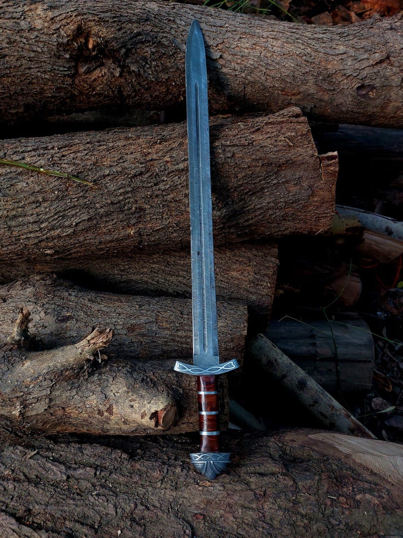 Custom Northmen Replica Sword | Viking Sword | Hand Forged Damascus ...