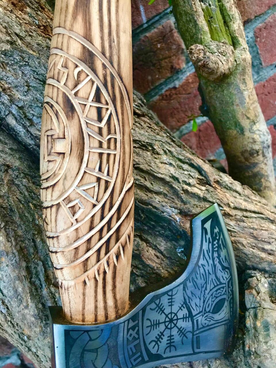 Viking Axe of Ragnar Lothbrok, RAGNAR VIKING AXE, Forged Camping Axe ...