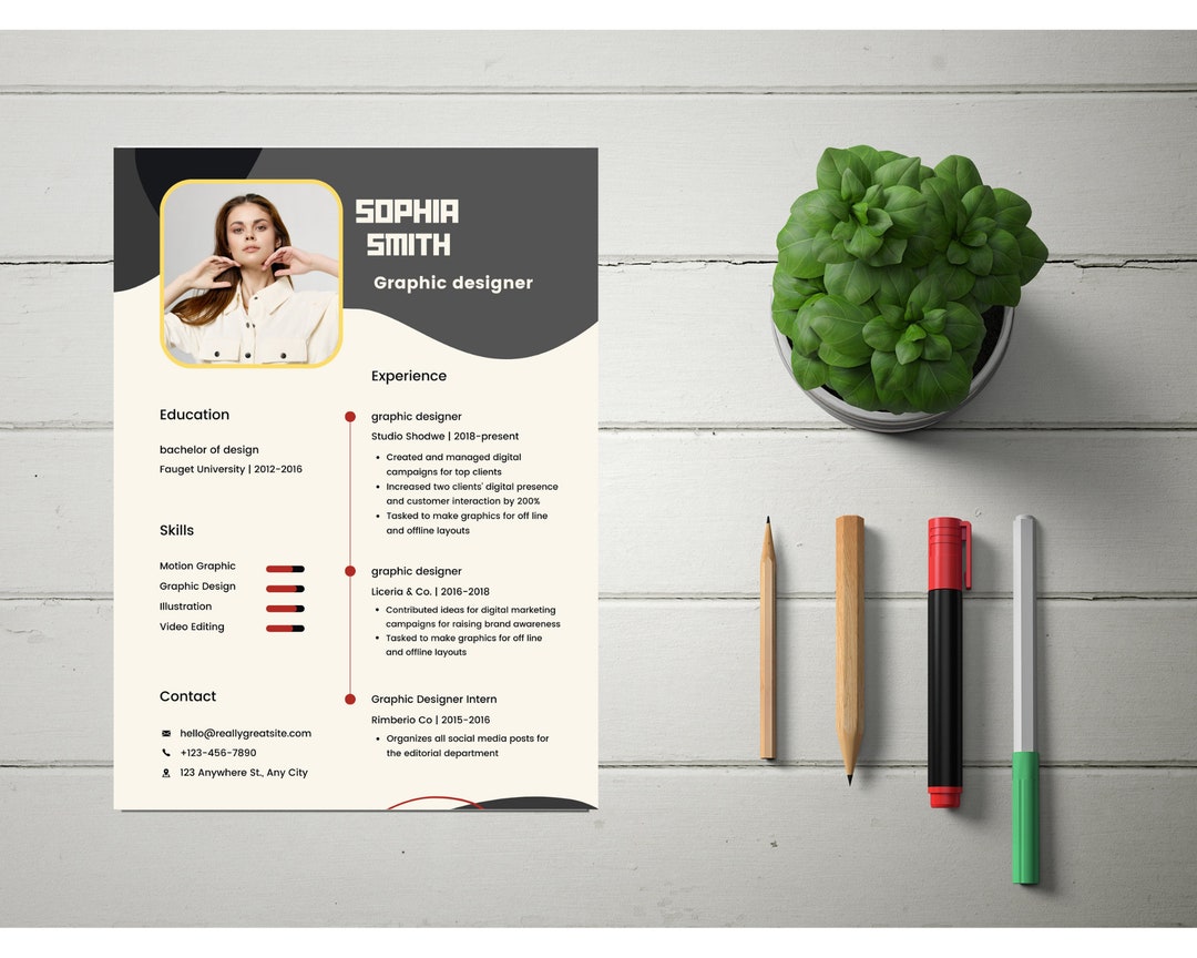 Pink Peach Simple Profile Resume | Handmade Treasure for Your Cv ...