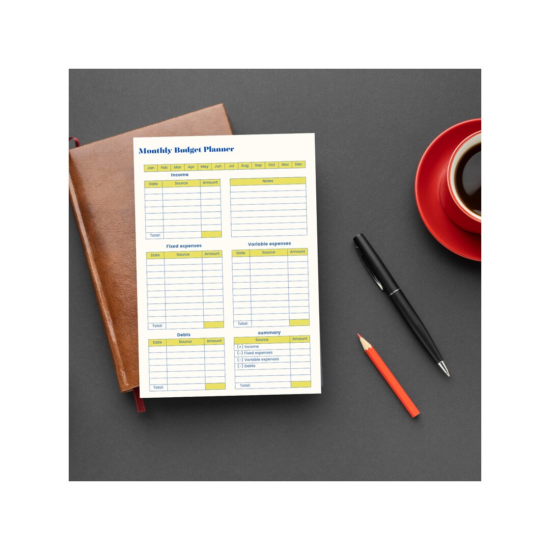 Beige Minimalist Monthly Budget Planner | Planner Haven | the Perfect ...