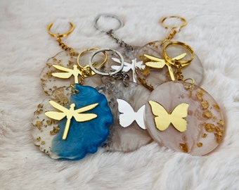Personalized Epoxy Key Chain Favor, Custom Epoxy Wedding Resin Gift ...