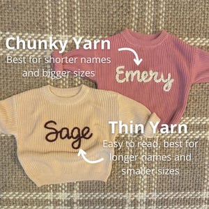 Custom Embroidered Baby and Toddler Sweater | Embroidered Oversized ...
