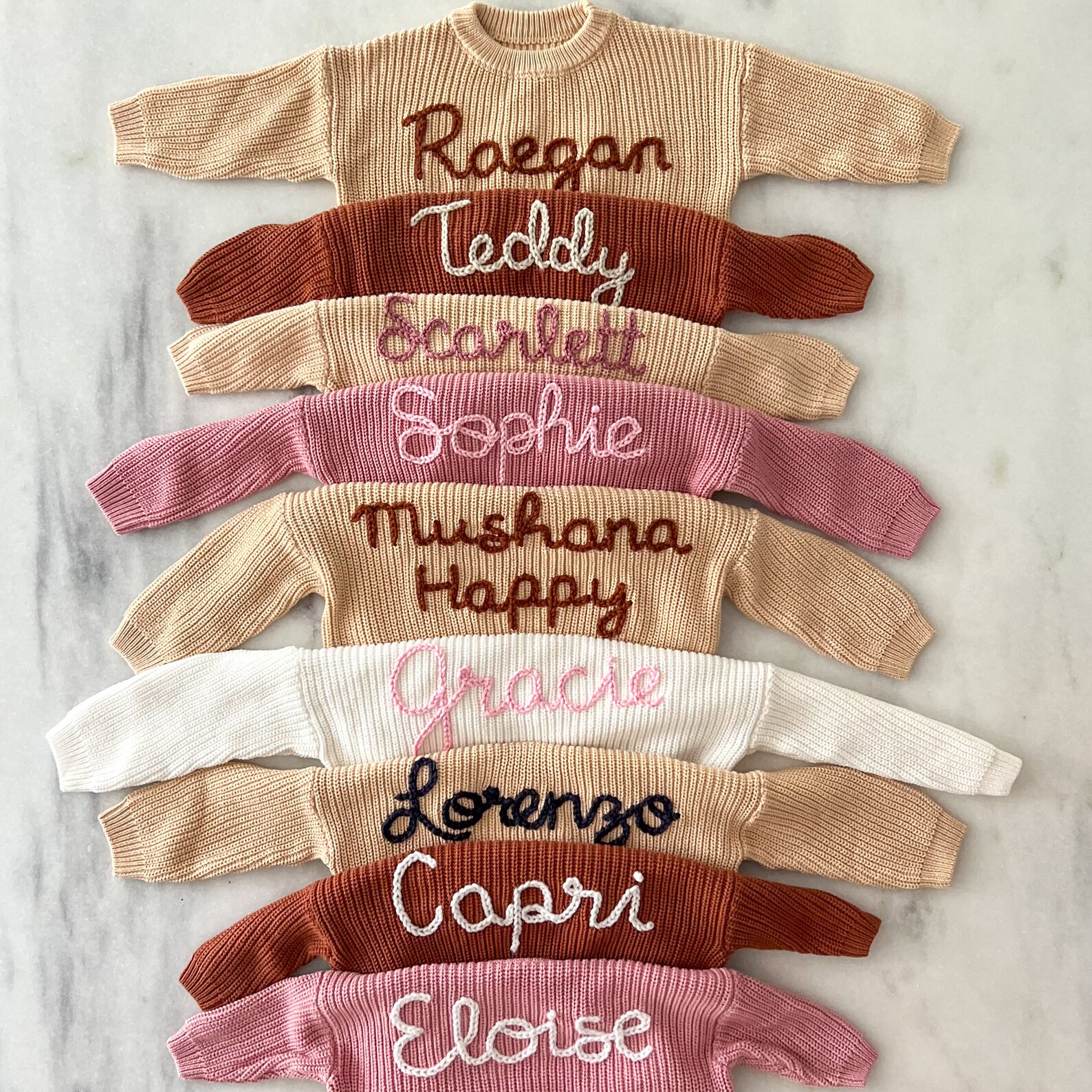 Custom Embroidered Baby and Toddler Sweater Embroidered - Etsy