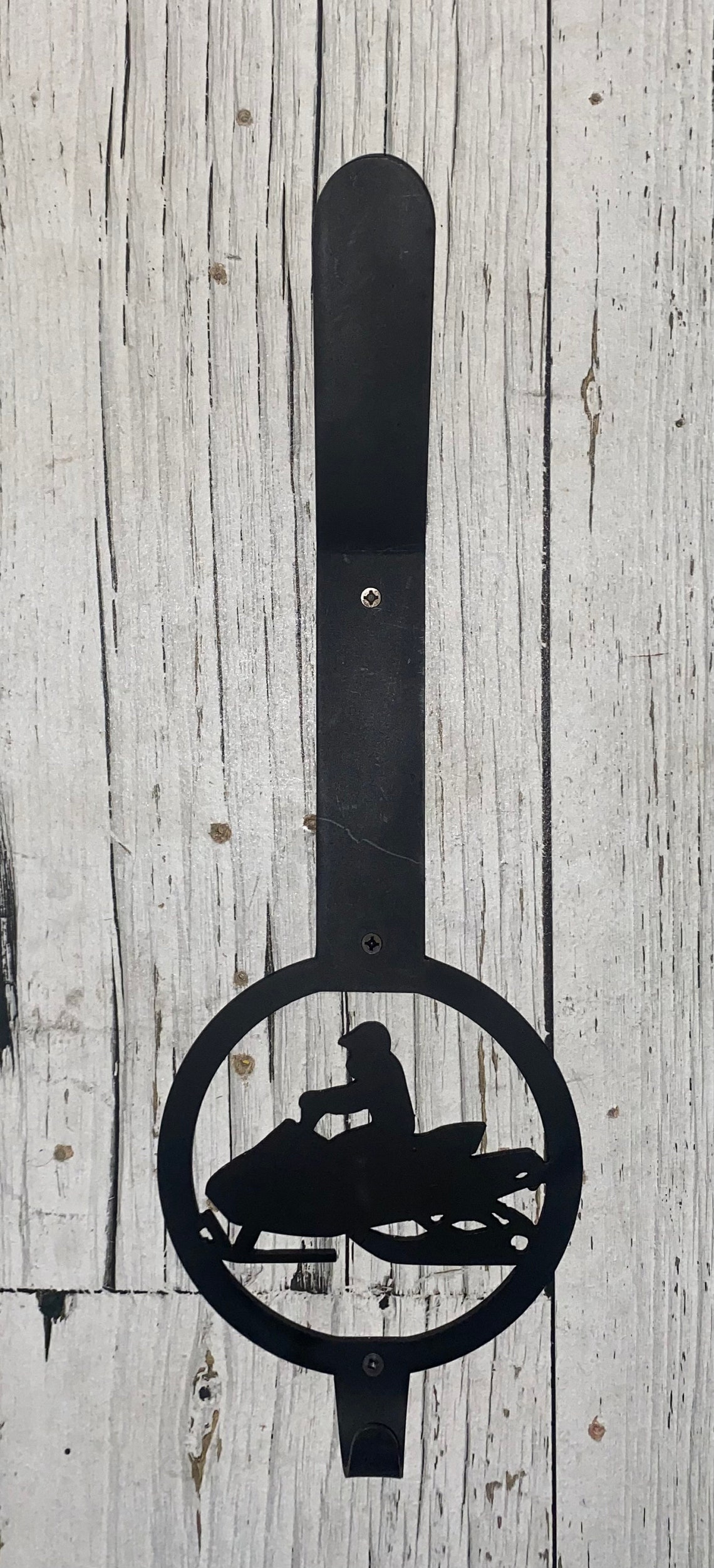 Helmet Rack and Coat Hook With Snowmobile - Etsy