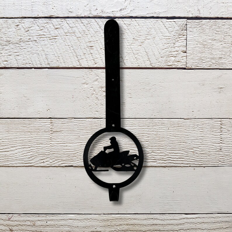 Helmet Rack and Coat Hook With Snowmobile - Etsy