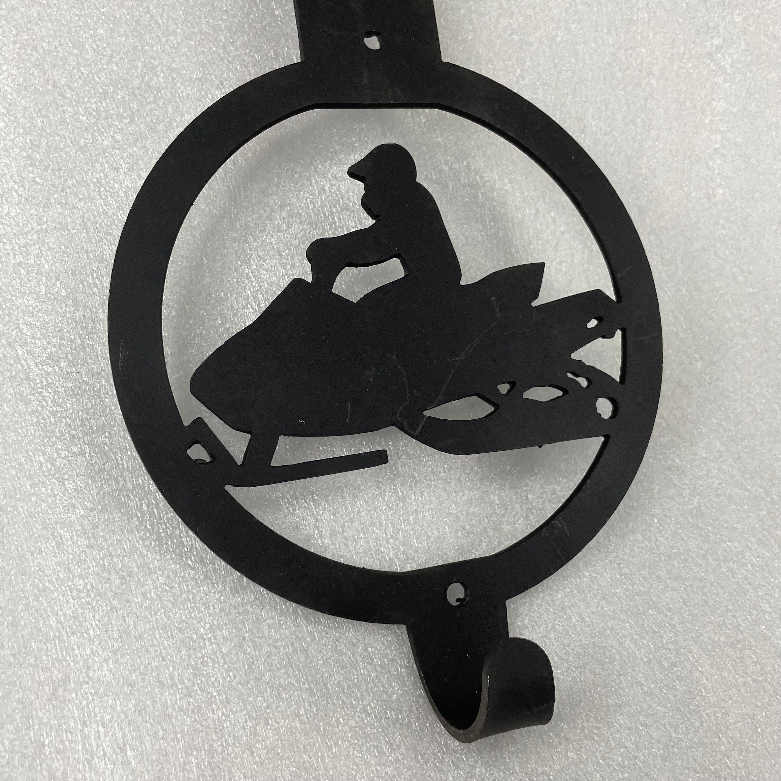 Helmet Rack and Coat Hook With Snowmobile - Etsy