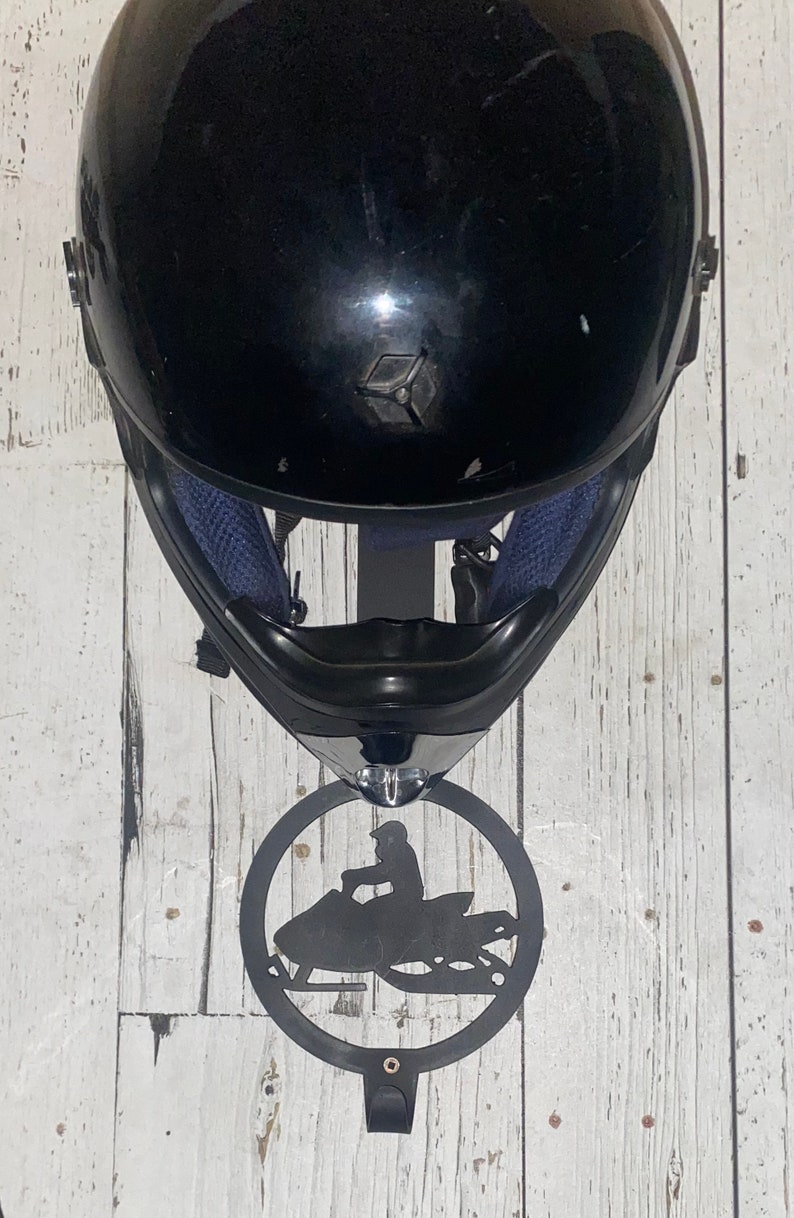 Helmet Rack and Coat Hook With Snowmobile - Etsy