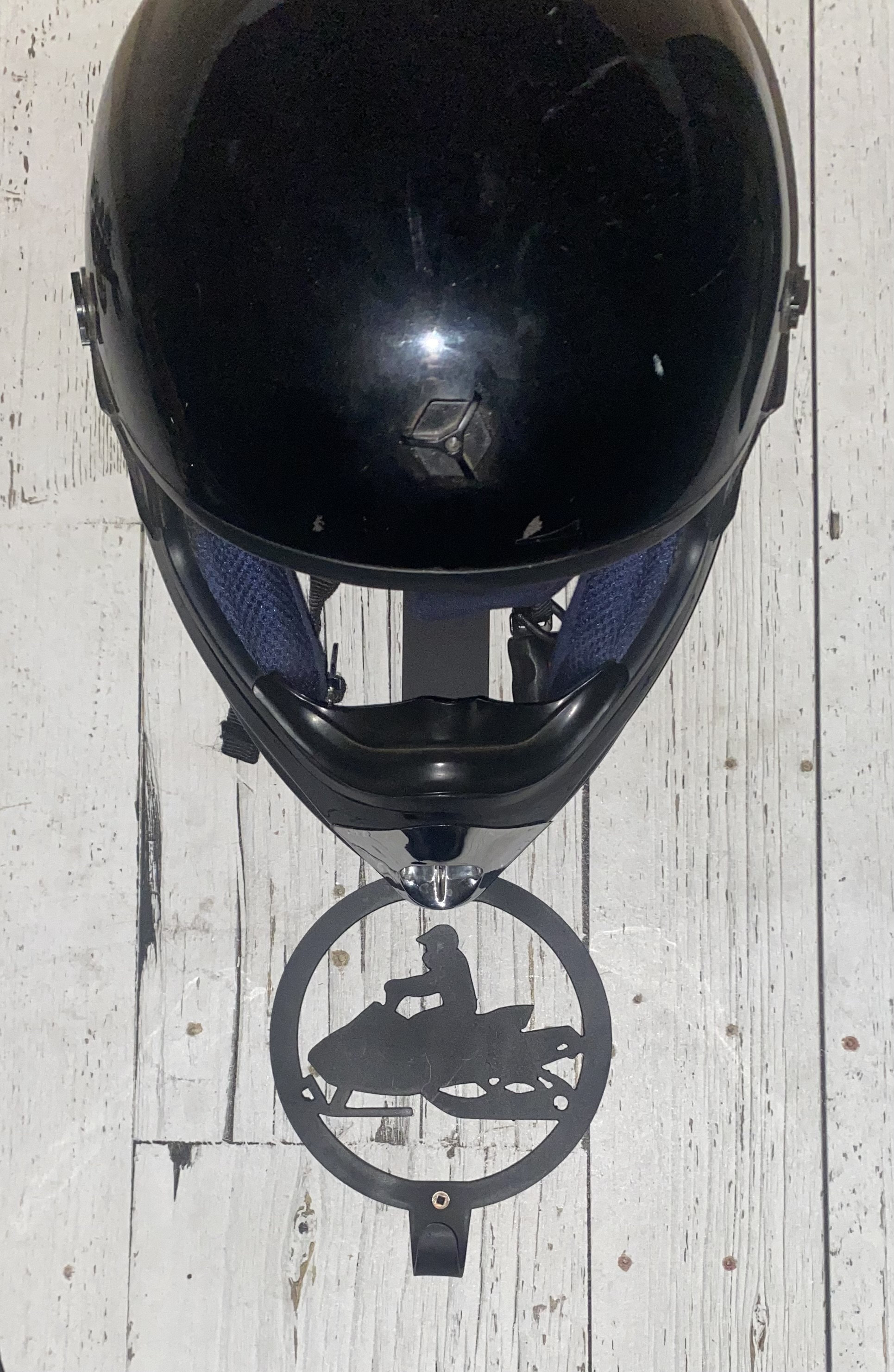 Helmet Rack and Coat Hook With Snowmobile - Etsy