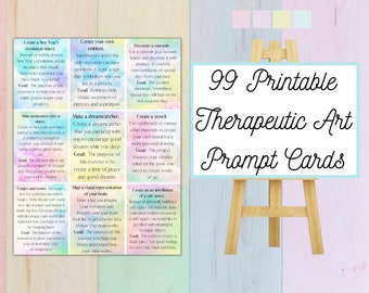 Art Therapy Worksheets Techniques Resource Cards Therapeutic - Etsy