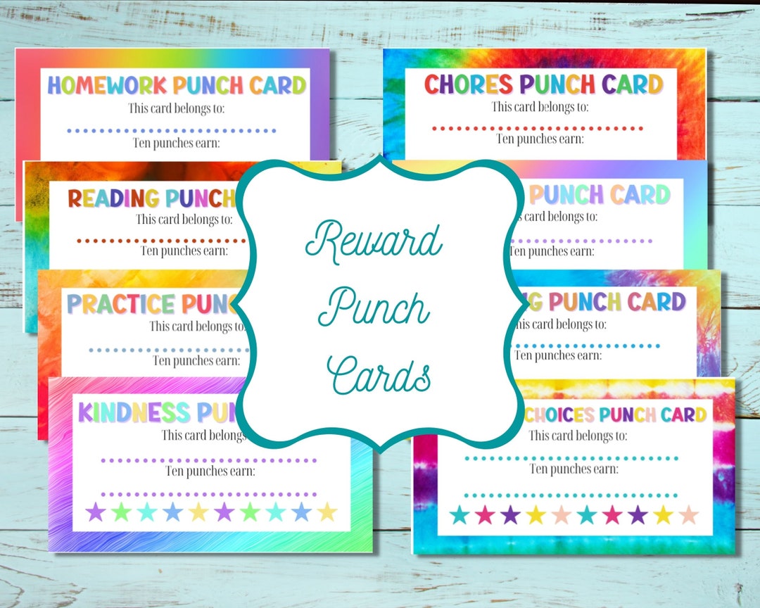 Kids Reward Incentive Punch Card Printable for Parents or Teachers - Etsy