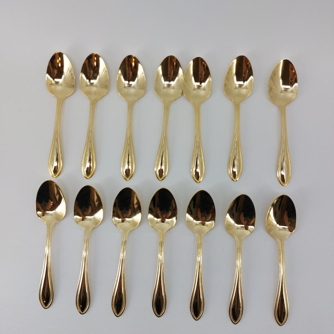 Heritage Silversmith China Gold Tone Flatware Spoons Teaspoons - Etsy