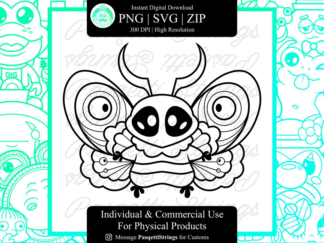 Chibi Moth Man SVG File - Etsy