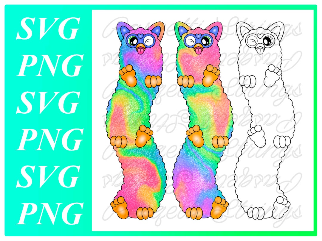 Long Furby SVG & PNG File - Etsy