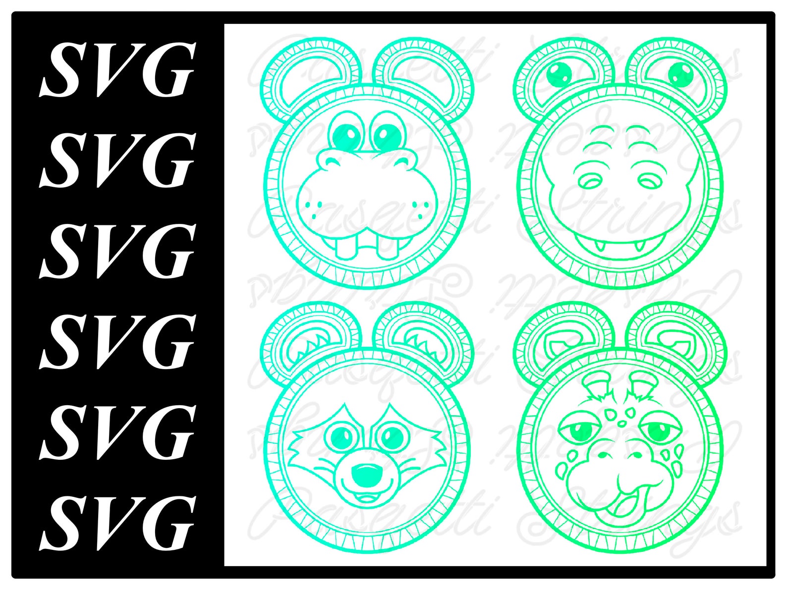 Zoo Pals SVG Files - Etsy