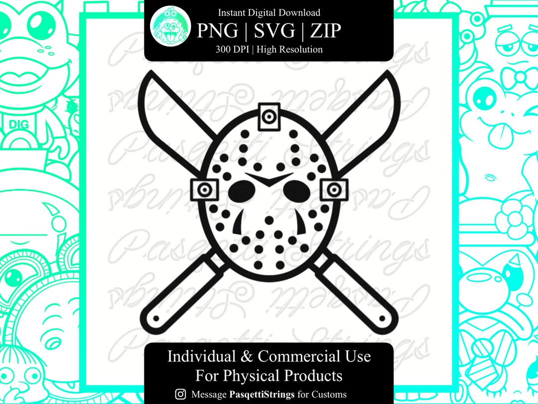 Jason Mask SVG File - Horror - Hockey - Machete - Etsy