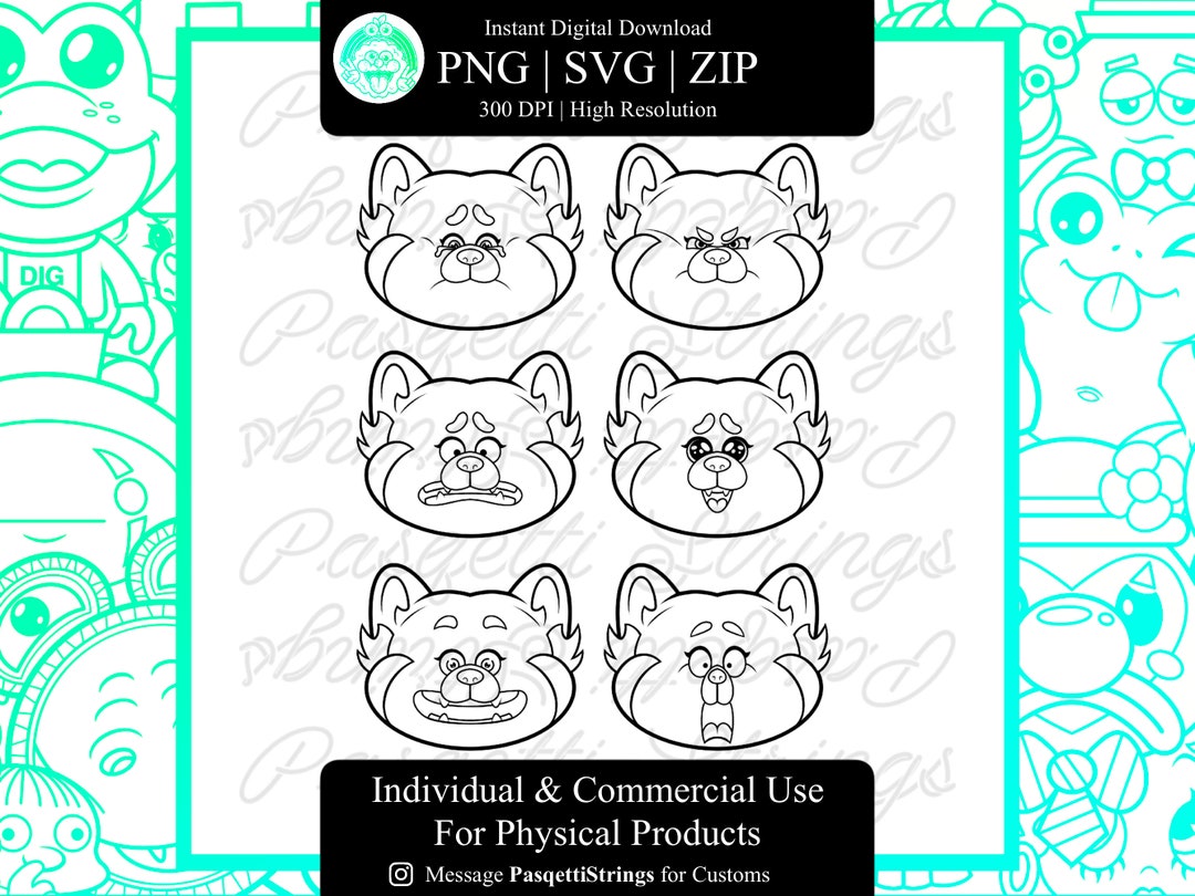 Red Panda SVG Files - Etsy